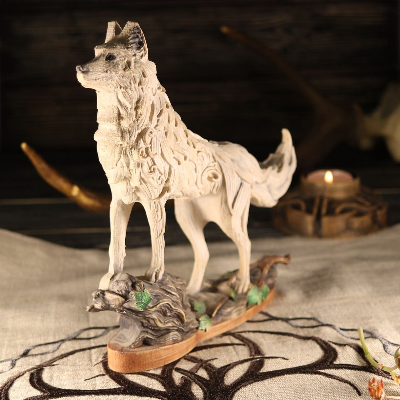 Wolf Statue Wolf Sculpture Wolf Figurine - Etsy