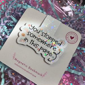 You Stopped Here Magnetic Bookmark Reading Essentials Book Lover Gifts ...