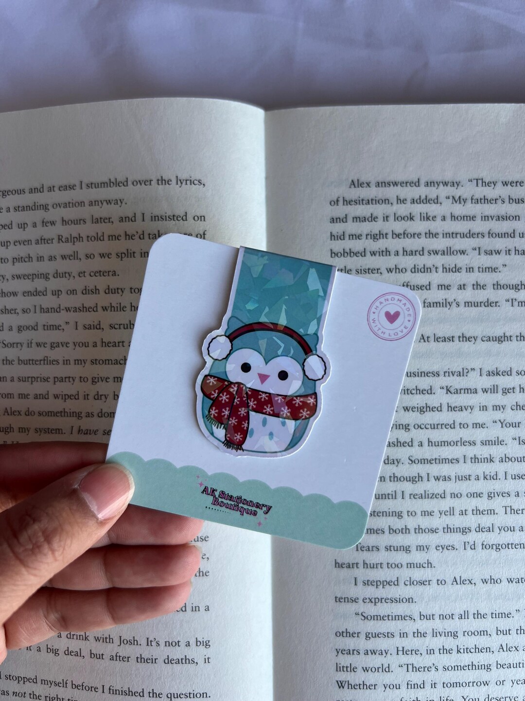 Winter Winston the Owl Magnetic Bookmark Book Lovers Gift Handmade ...