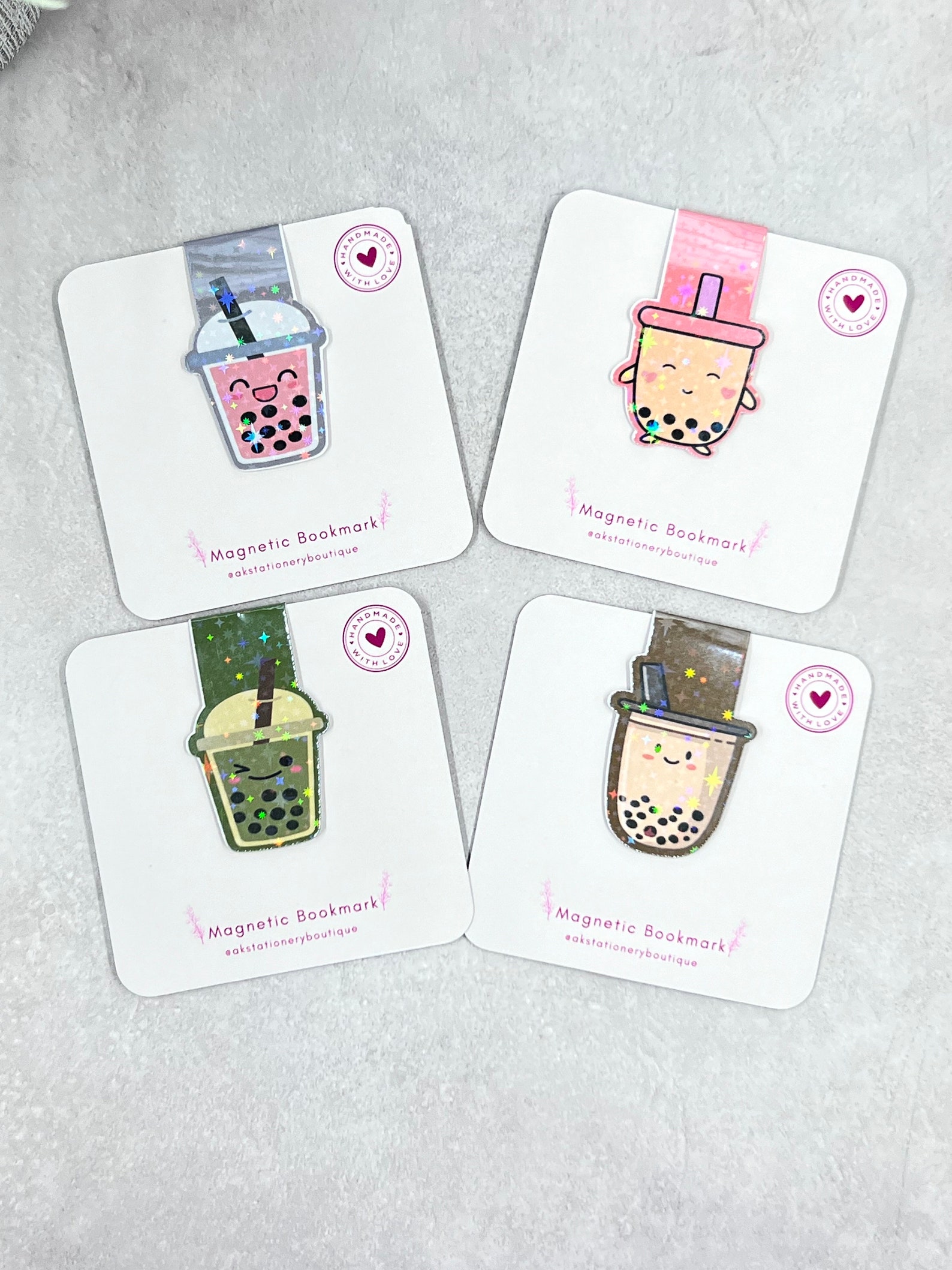 Milk Tea Boba Tea Magnetic Bookmark Book Lovers Gift Handmade Bookish ...