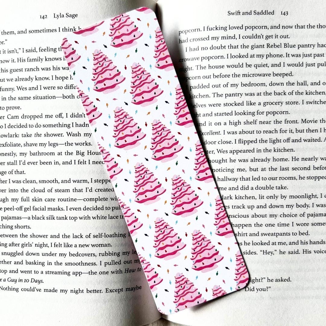 Bookmark| Pink Ceramic Trees Christmas Bookmark| Stocking Stuffer Gift ...