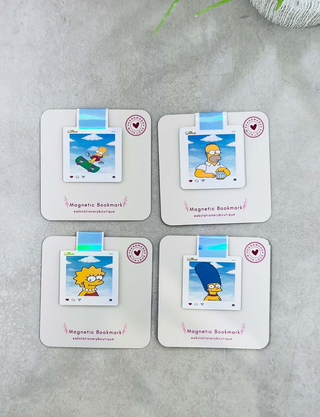 The Simpsons Inspired Bookmarks the Simpsons Magnetic Bookmarks ...