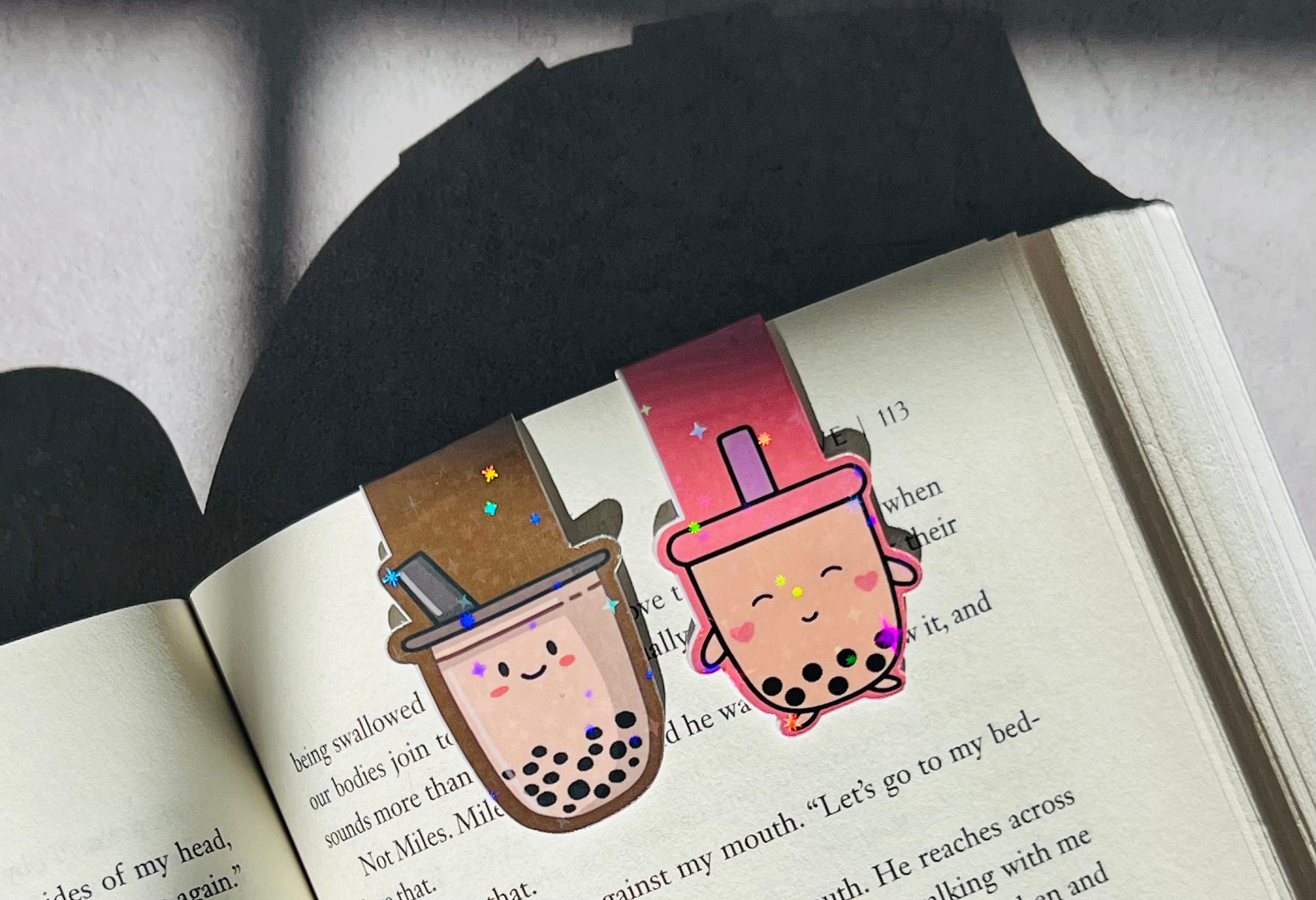 Milk Tea Boba Tea Magnetic Bookmark Book Lovers Gift Handmade Bookish ...