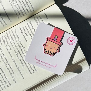 Milk Tea Boba Tea Magnetic Bookmark Book Lovers Gift Handmade Bookish ...