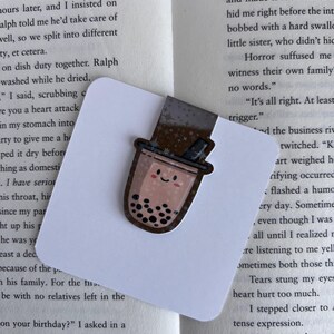 Milk Tea Boba Tea Magnetic Bookmark | Book Lovers Gift| Handmade ...