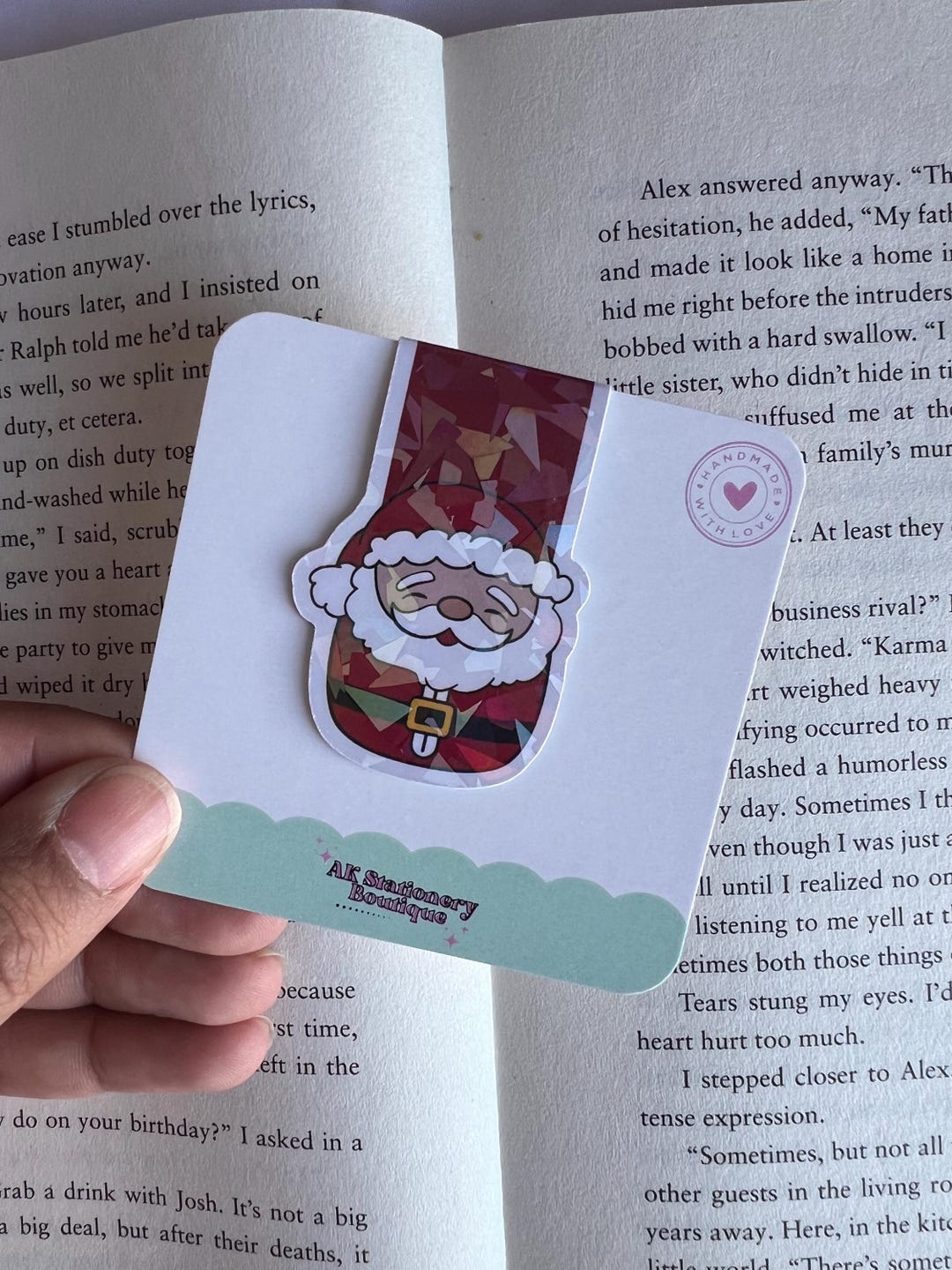 Santa Squishmallow Magnetic Bookmark: Book Lover Gift - Etsy