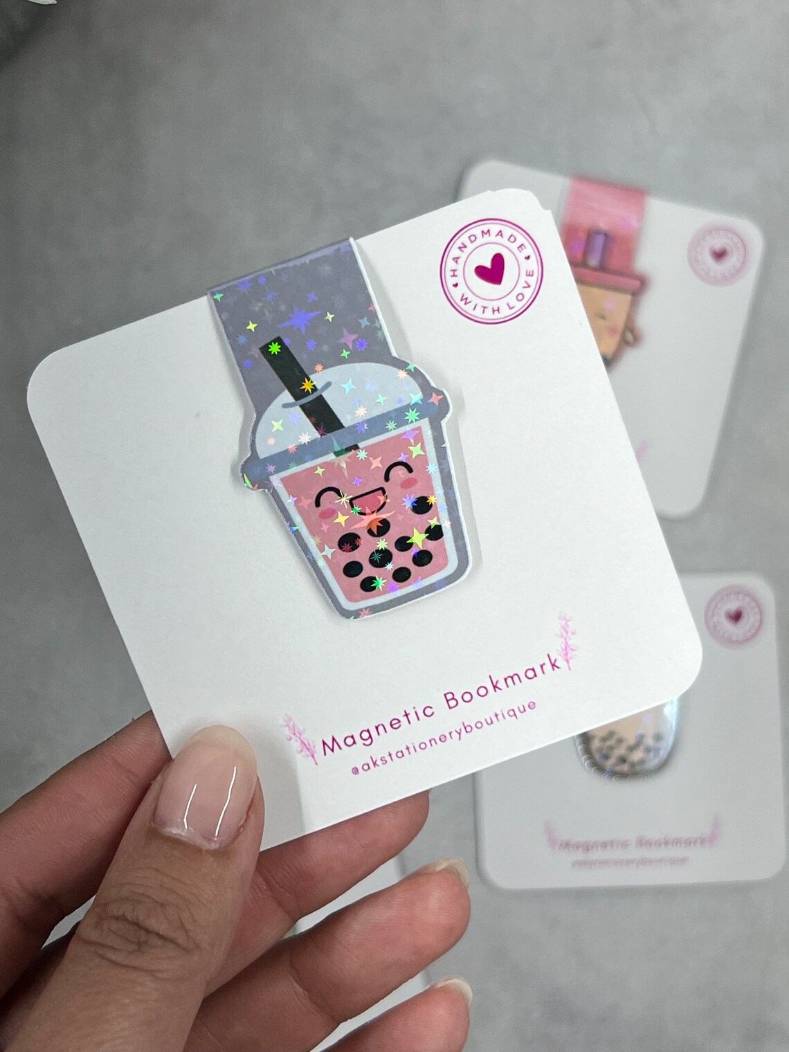 Milk Tea Boba Tea Magnetic Bookmark Book Lovers Gift Handmade Bookish ...