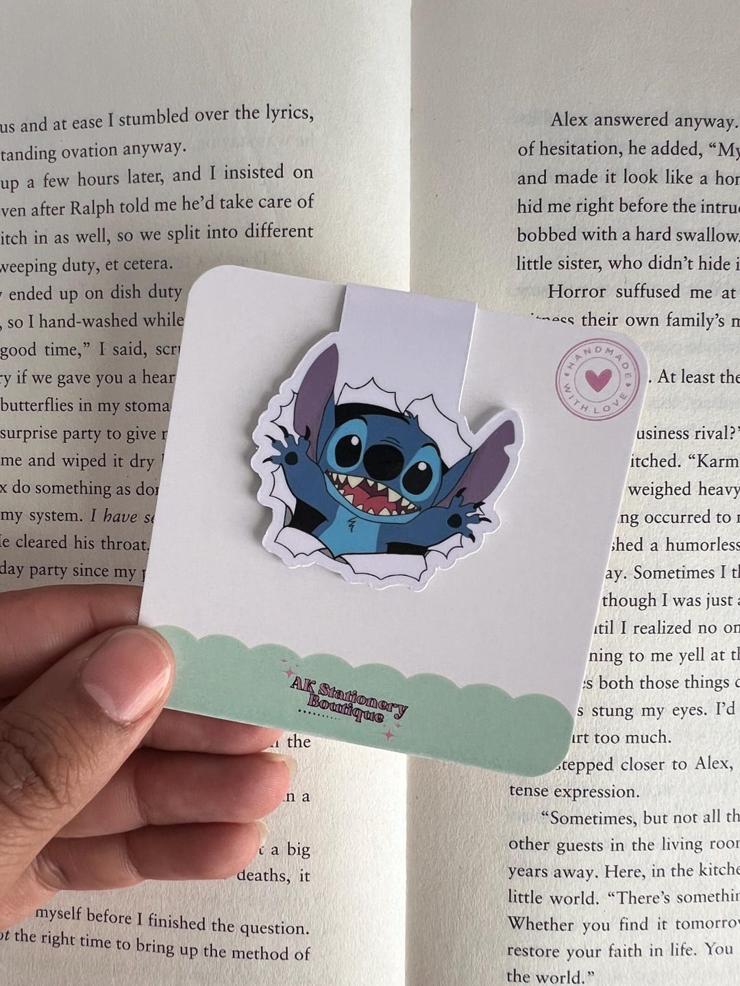 Stitch Magnetic Bookmark| Book Lovers Gift| Handmade| Bookish Gift ...