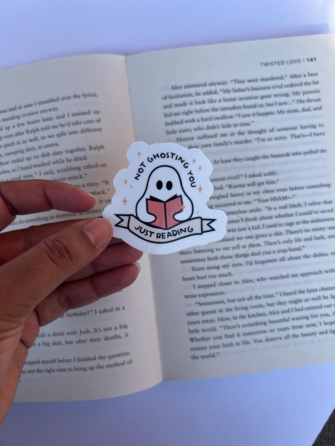 Not Ghosting You Just Reading Sticker, Bookish Sticker, Book Lover Gift ...