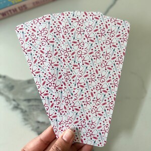 Nurse Pattern Bookmark, Handmade Laminated Bookmark, Book Lover Gift ...