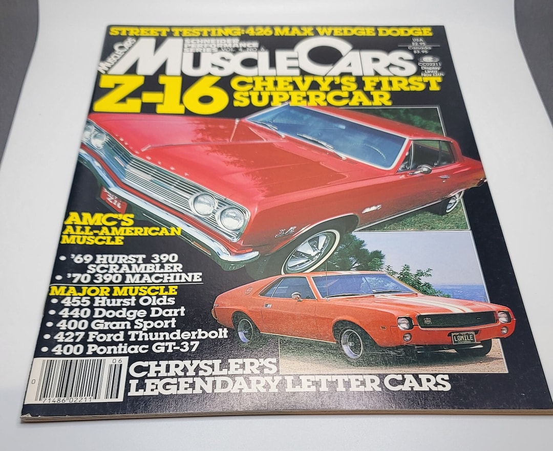 VINTAGE 1987 Issue Muscle Cars Magazine. Schneider Performance Series ...