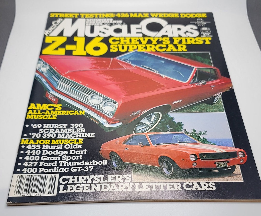 VINTAGE 1986 Issue Muscle Cars Magazine. Schneider Performance Series ...