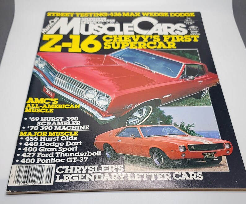 VINTAGE 1986 Issue Muscle Cars Magazine. Schneider Performance Series ...