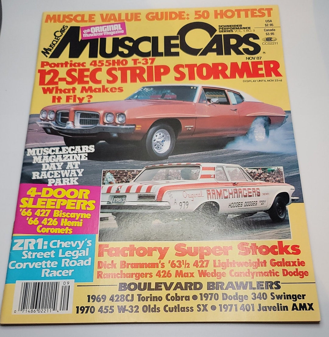 VINTAGE 1987 Issue Muscle Cars Magazine. Schneider Performance Series ...