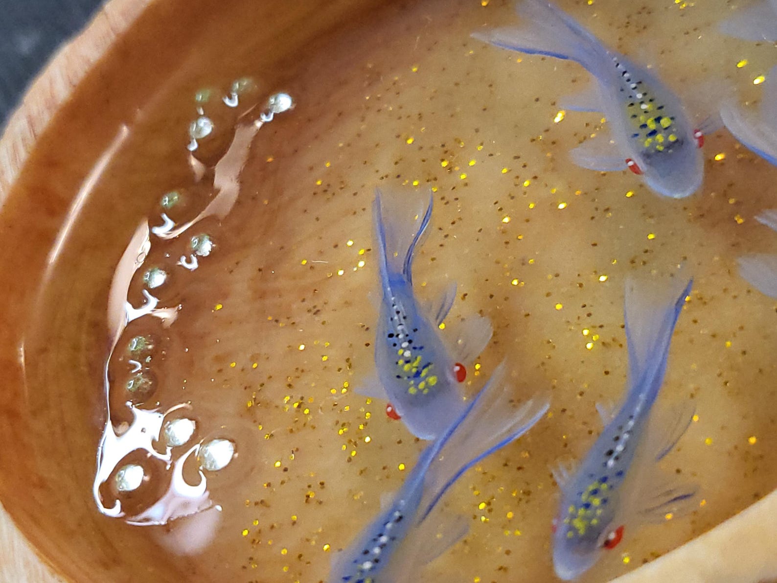 3D Koi Fish Resin Hand Painting Unique Gift for Fish Lovers Lucky Feng ...