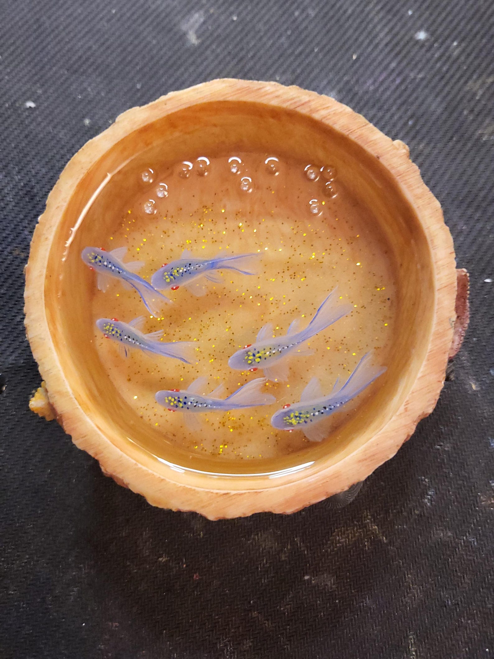 3D Koi Fish Resin Hand Painting Unique Gift for Fish Lovers Lucky Feng ...