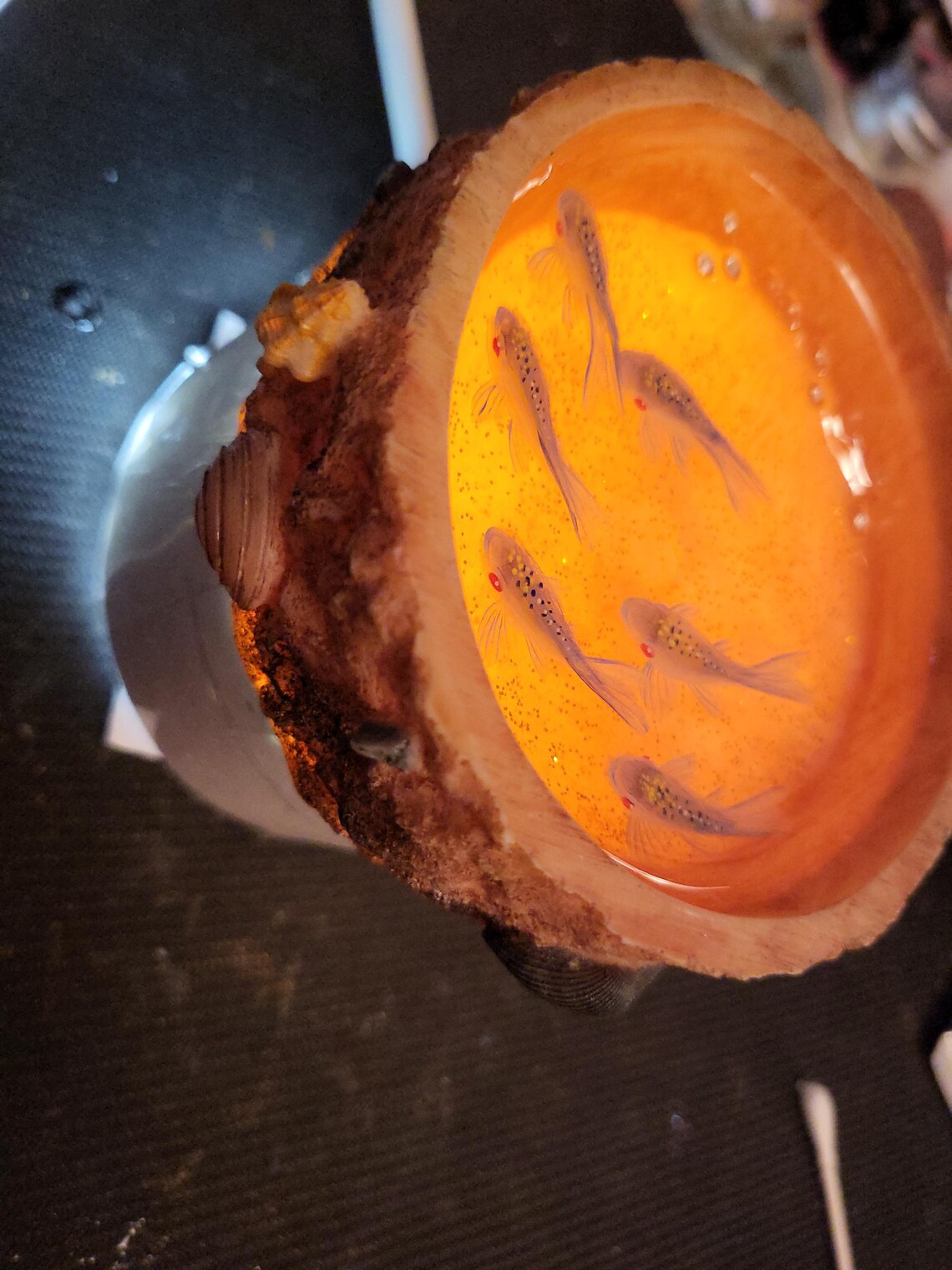 3D Koi Fish Resin Hand Painting Unique Gift for Fish Lovers Lucky Feng ...