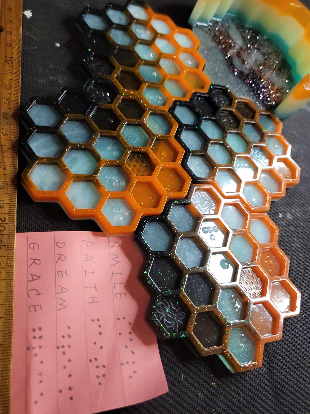 Braille Gift for the Blind Touchable Dots Unique Color Combination ...