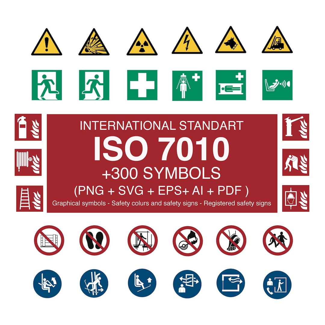 ISO 7010 All Signs of International Standart, Graphical Symbols, Safety Colours and Safety Signs ...