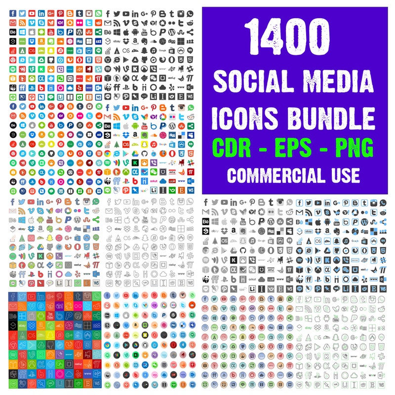 Social Network Icons - Etsy
