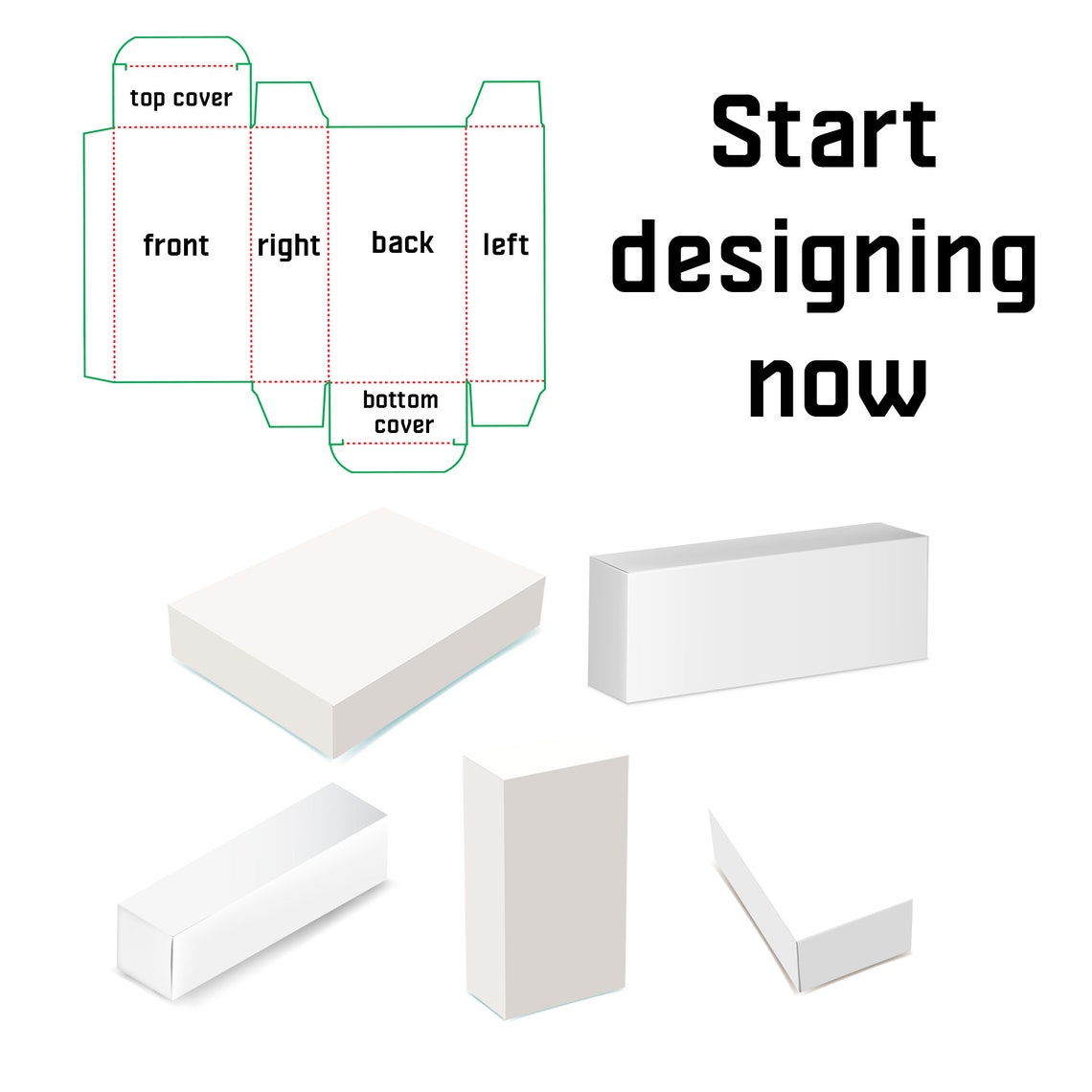 10 Different Box Templates, Editaple Box Template, Product Boxs, Brand ...