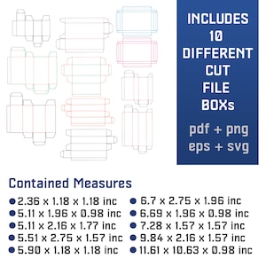 10 Different Box Templates, Editaple Box Template, Product Boxs, Brand ...