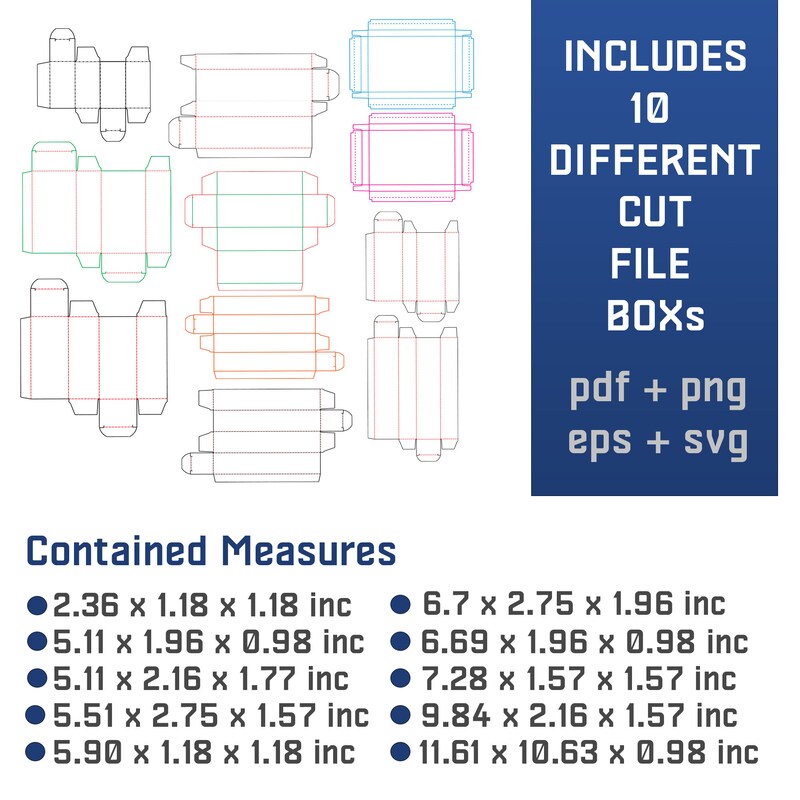 Flat Box Templates - Etsy UK