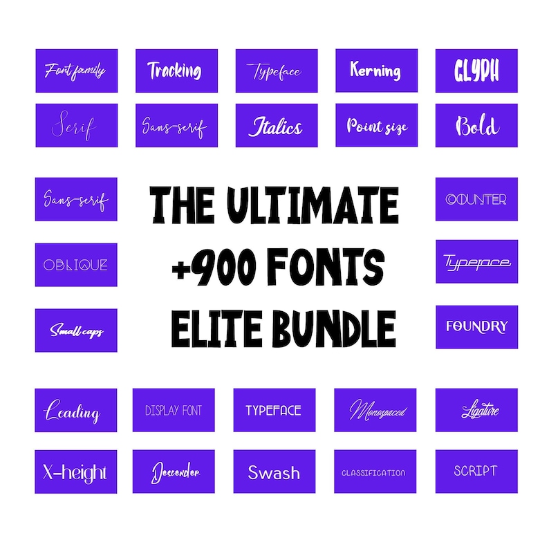 The Ultimate Elite Mega Bundle, 900 Fonts, Script, Retro, Handwriting ...