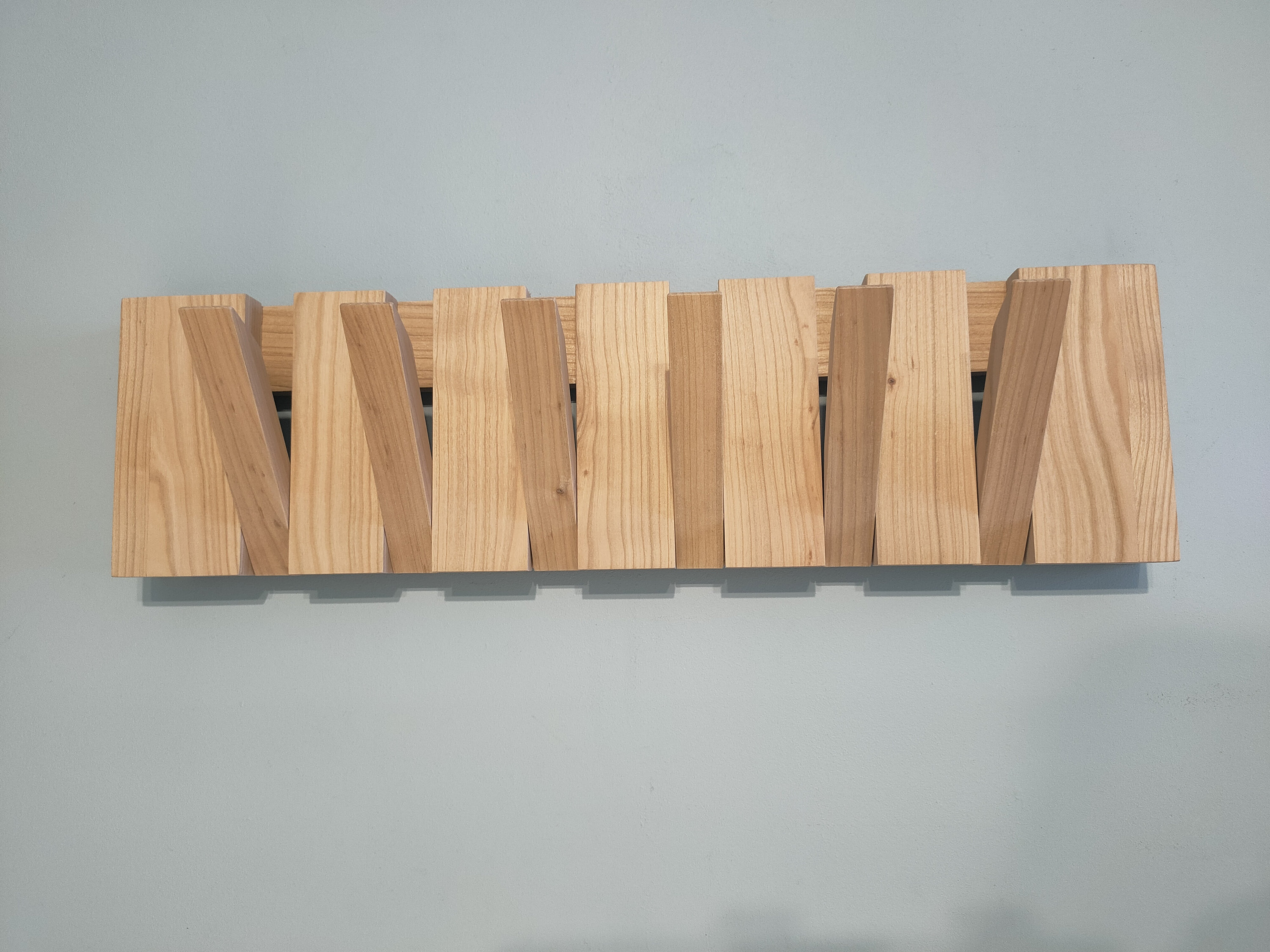 Entryway Clothing Hanger/ Cherry Wood Rack/ Wall Mounted Coat Rack ...