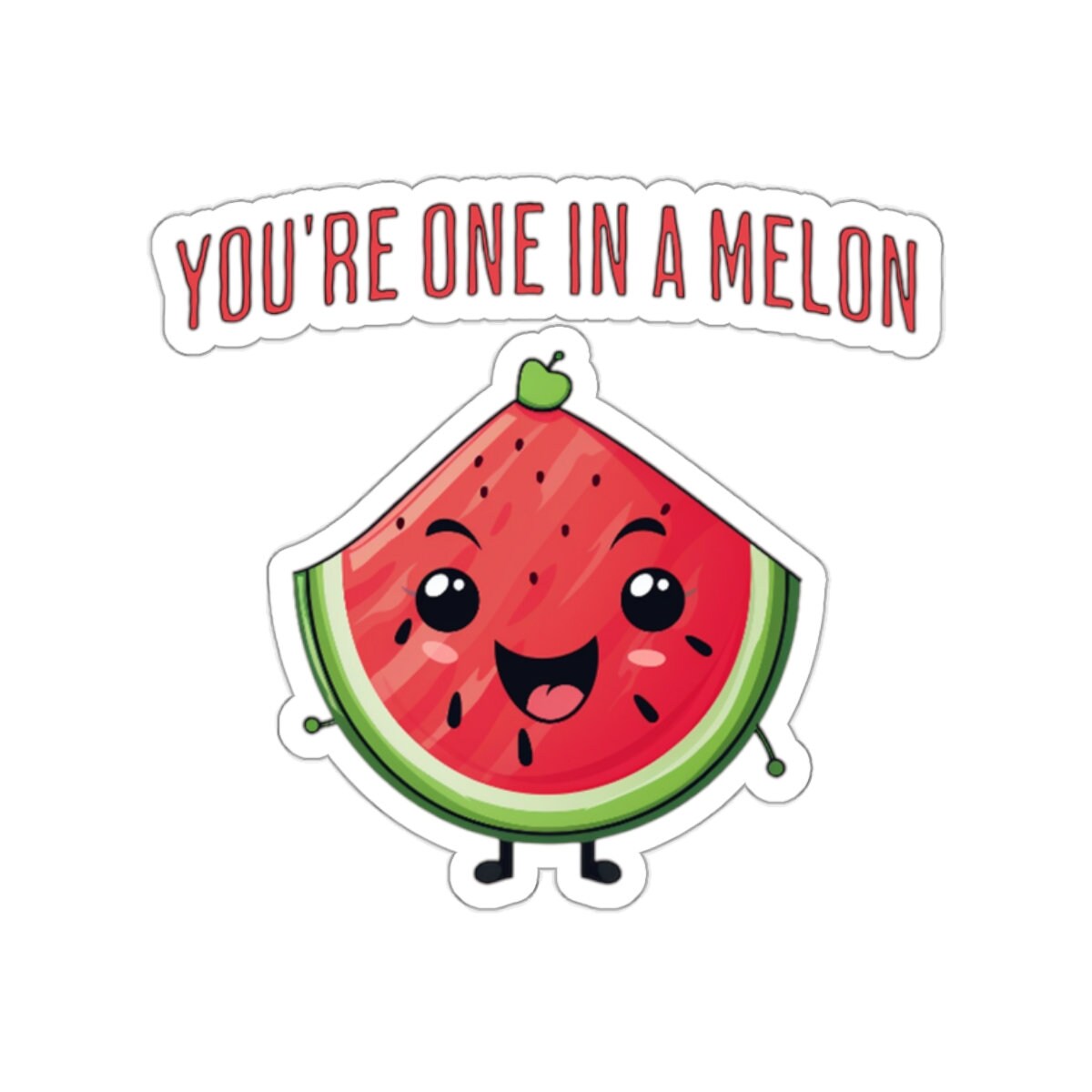 Watermelon Pun Sticker - Etsy
