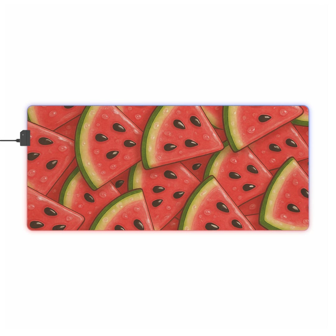 LED Gaming Mouse Pad, Watermelon Themed Desk Mat, Playful Mousepad ...