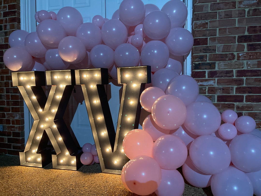 5ft Black Light up Marquees, 5 Foot LED Marquees, Large Black Light up ...