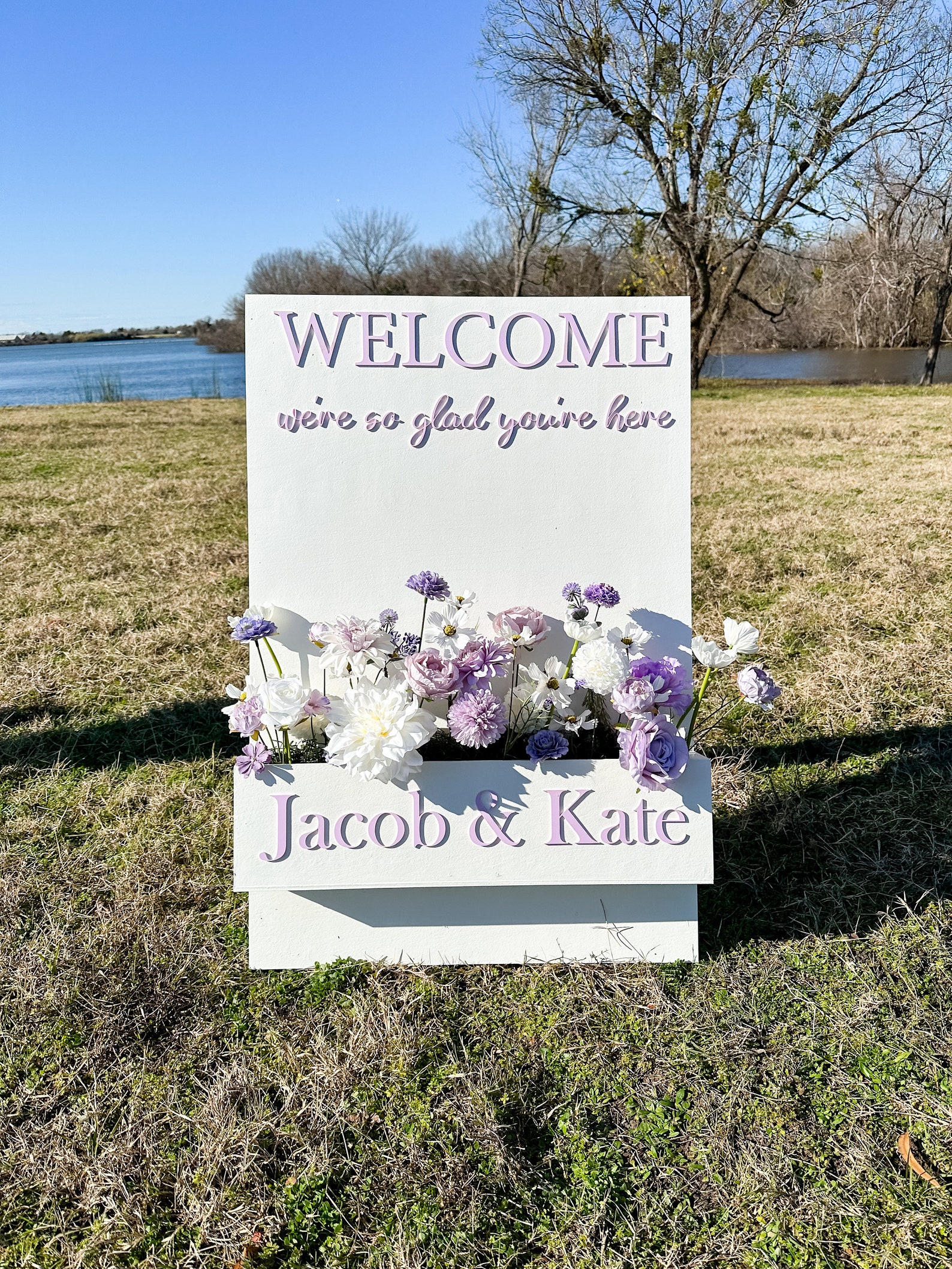 A Frame Flower Box Welcome Sign, Wedding Floral Box Welcome Sign ...
