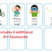 Thai Verbs Flashcards With Cute Pictures and Thai/english/easy ...