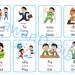 Thai Verbs Flashcards With Cute Pictures and Thai/english/easy ...