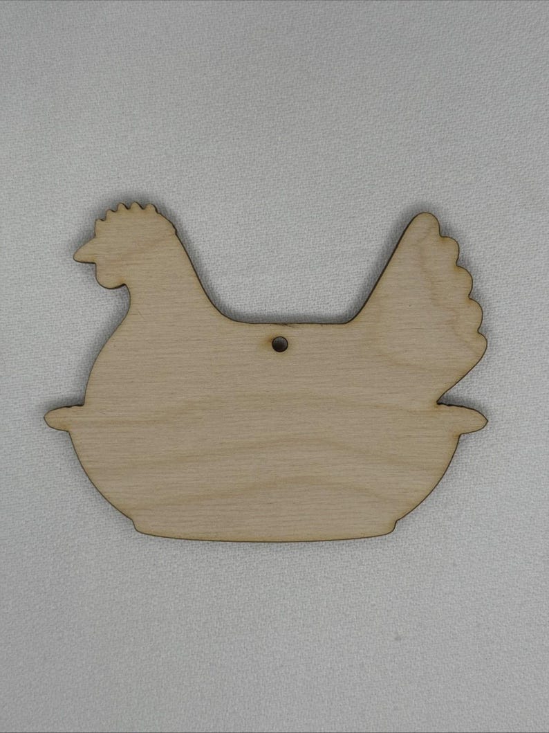 Custom Laser Cut Unfinished Hen on Nest Chicken Dish Ornament Shape ...
