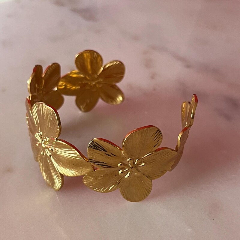 Flower Bangle - Etsy