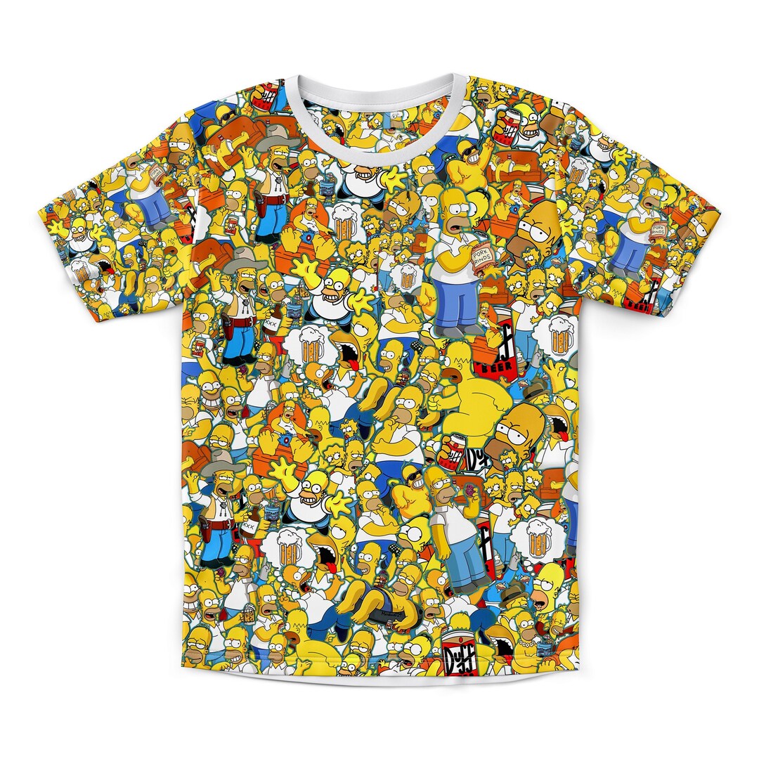 Homer Simpson Shirt All Over Print Shirt - Etsy