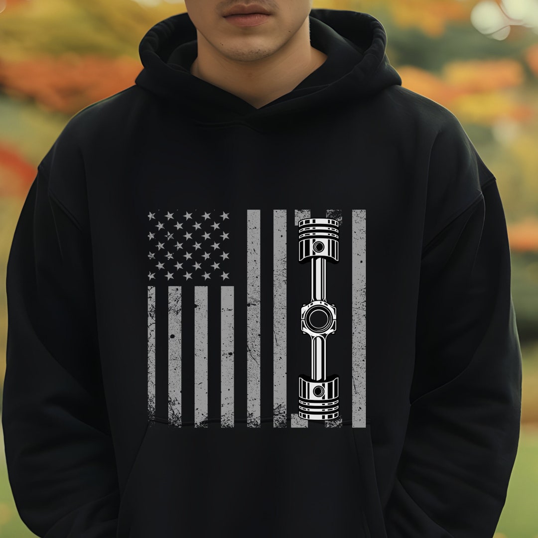 Mechanic Hoodie With Flag, Gift for Men, Machanics Flag Sweatshirt ...