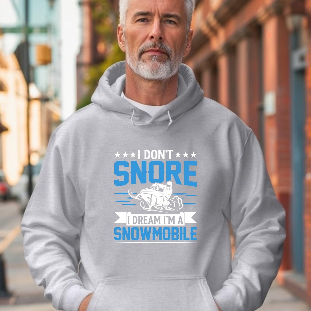 Funny Snowmobile Hoodie, Hooded Snowmobiling Sweatshirt, Winter Sports ...