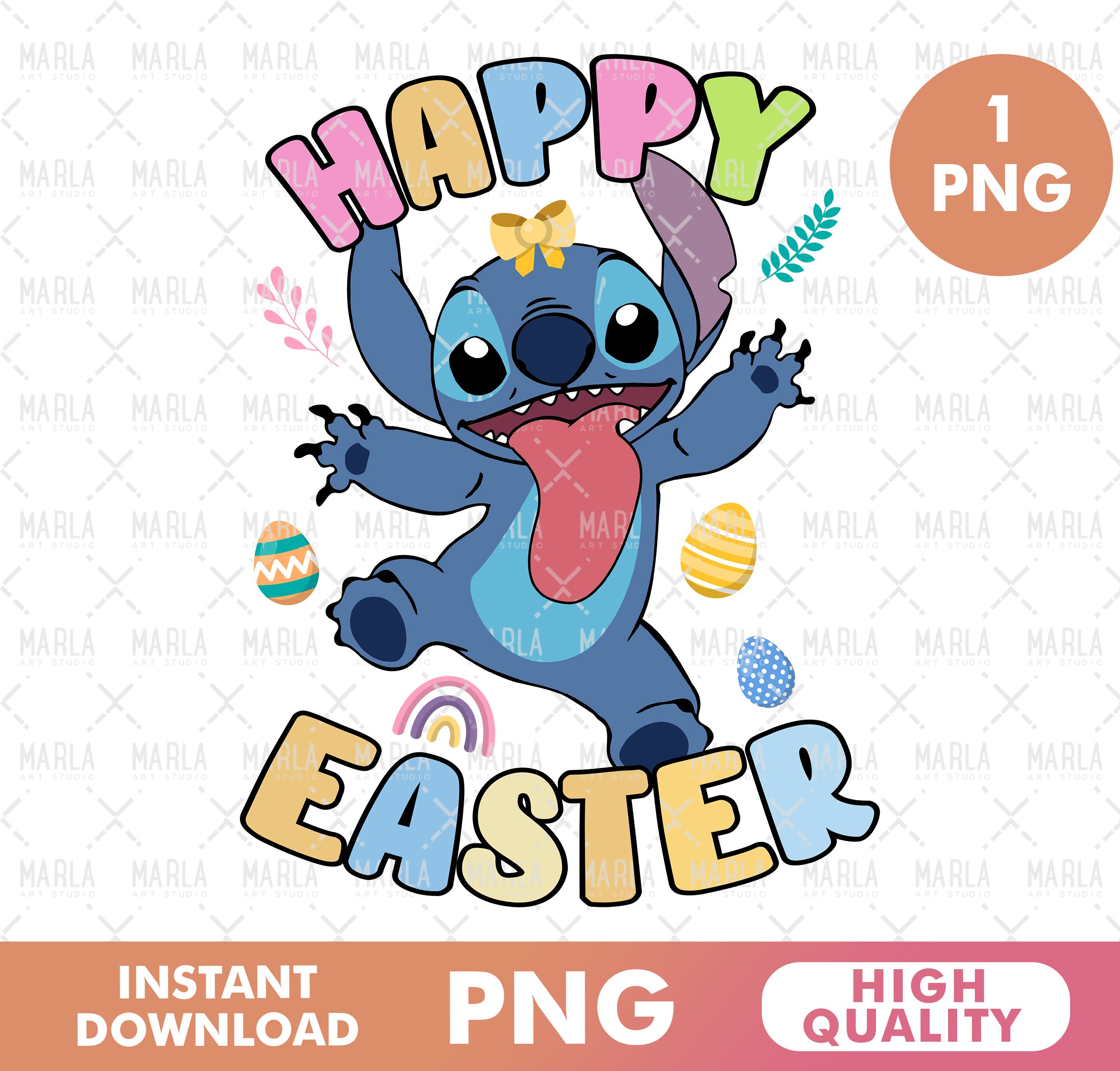Stitch Happy Easter Png, Lilo and Stitch Easter Png, Easter Vibes Png ...