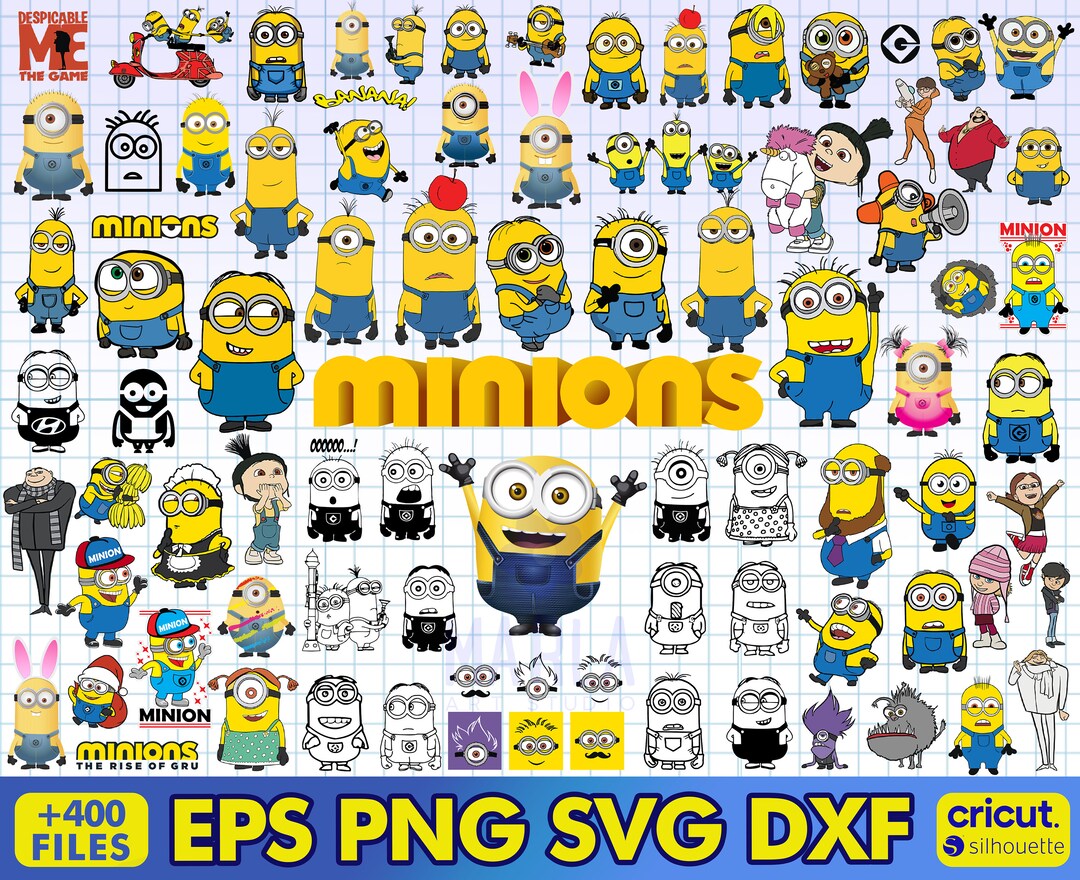 Minions Svg Bundle Layered, Minions Faces Svg, Minions Png, Kevin Svg ...