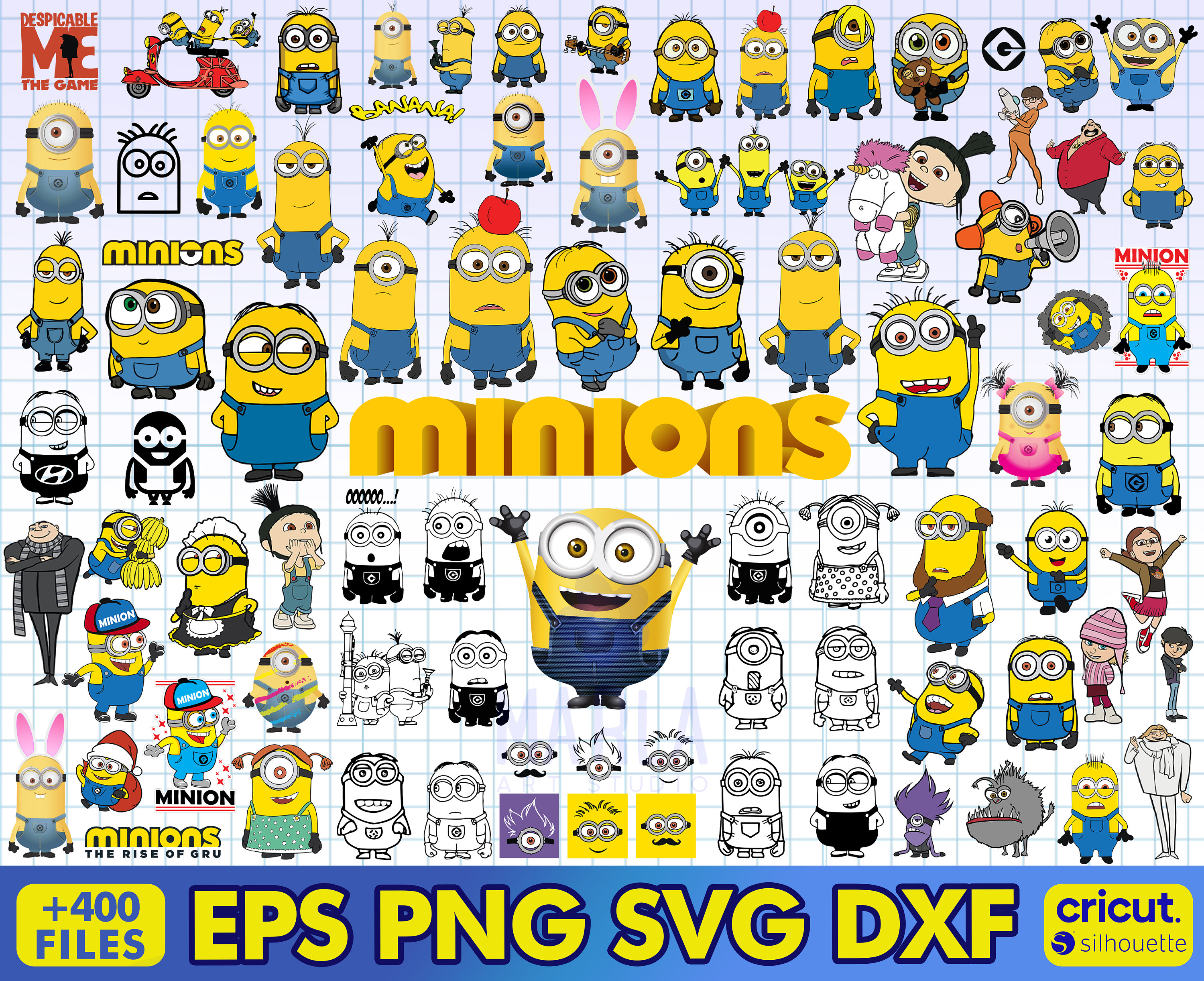 Minions Svg Bundle Layered, Minions Faces Svg, Minions Png, Kevin Svg ...