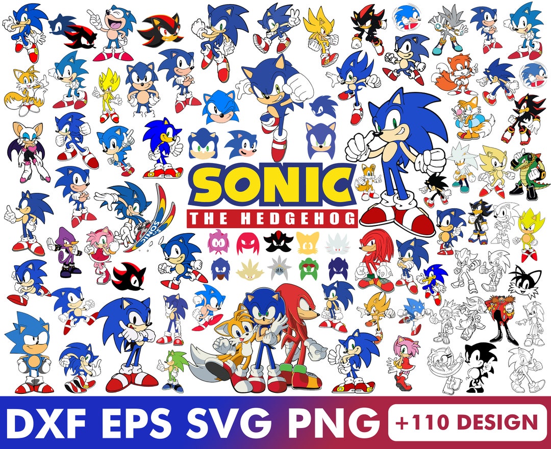 110 the Hedgehog Svg, Sonic Head Svg, Sonic Png, Sonic Characters ...