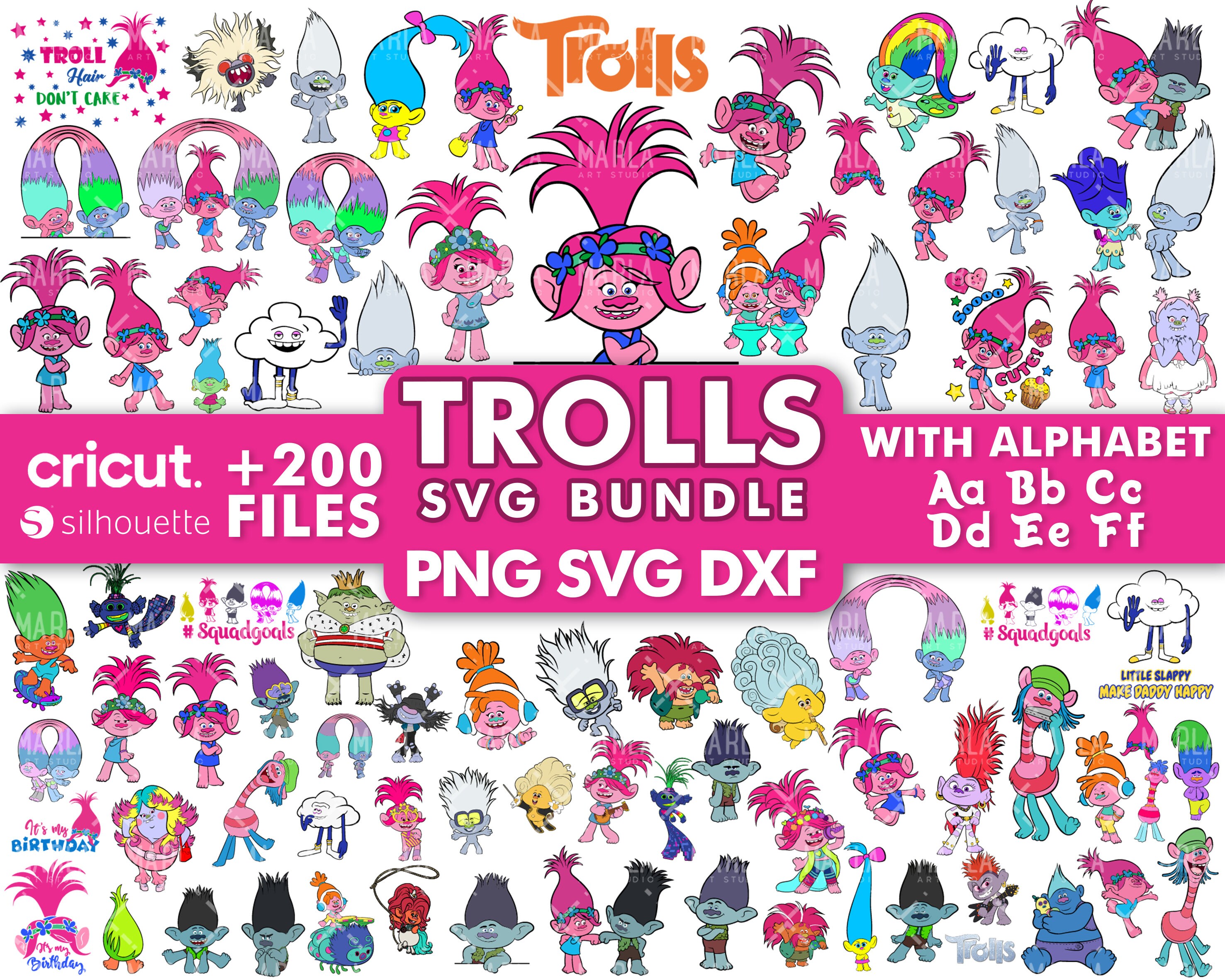 Trolls SVG Bundle, Trolls Png, Svg for Cricut, Poppy Troll Svg, Trolls ...