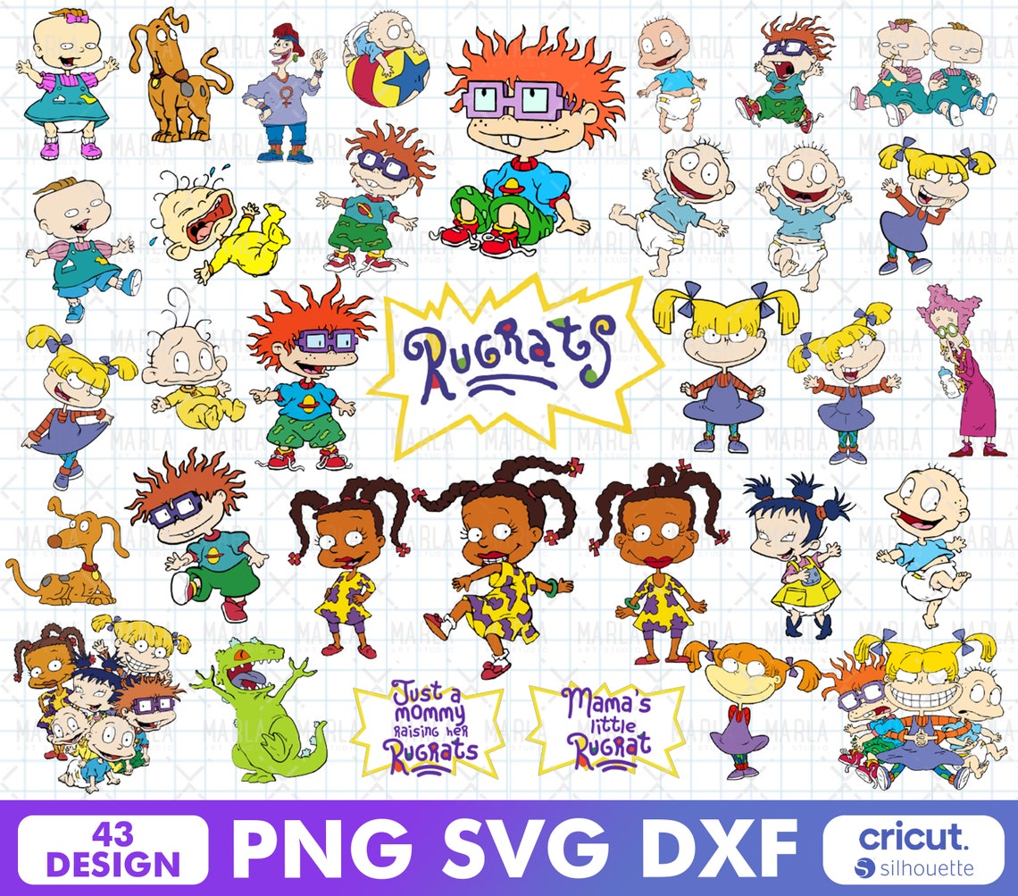 Rugrats SVG Bundle Layered, Rugrats PNG, Rugrats Clipart, Rugrats ...