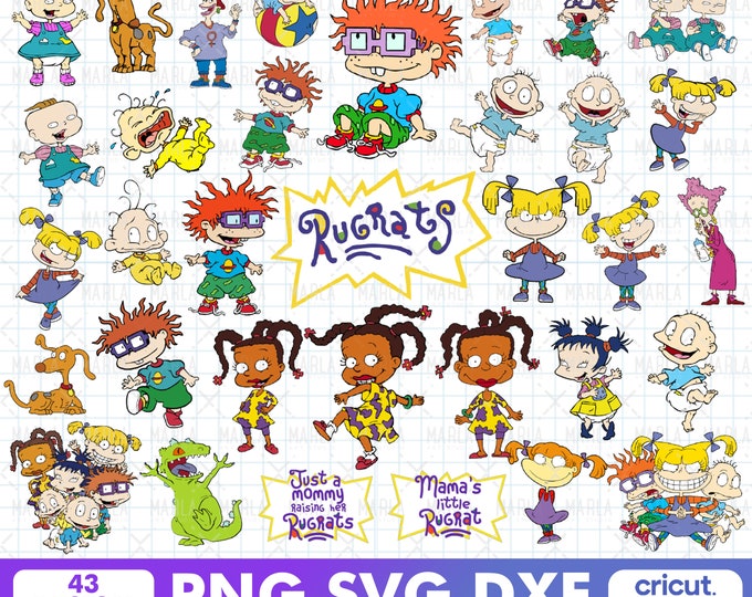 Rugrats SVG Bundle Layered, Rugrats PNG, Rugrats Clipart, Rugrats ...