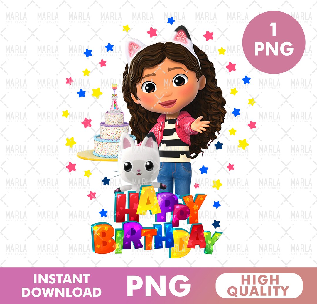 Gabbys Dollhouse PNG, Gabbys Birthday Invitation, Gabby Clipart, Gabby ...
