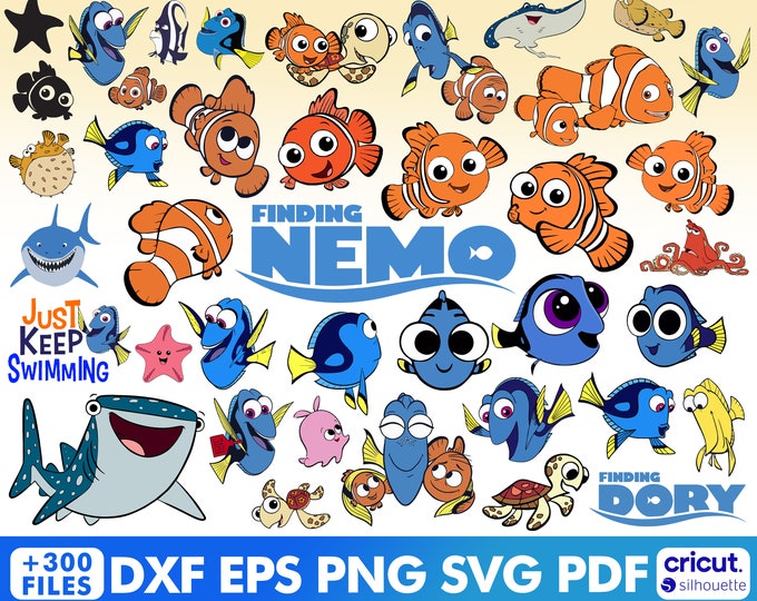 Nemo Bundle Layered SVG, Nemo PNG, Finding Nemo Clipart for Cricut ...