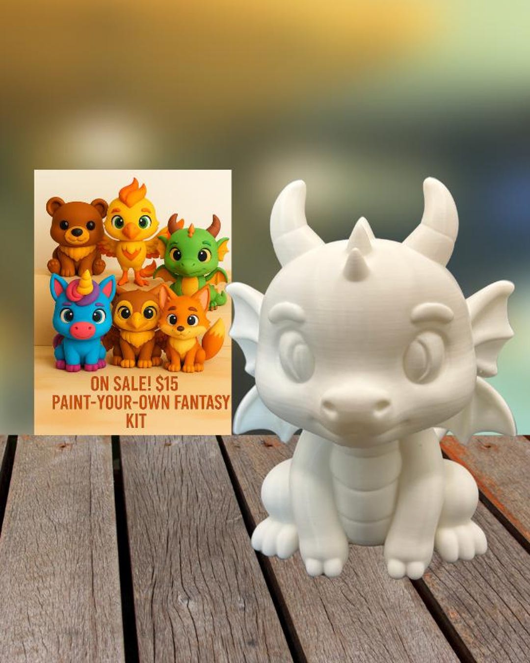 Paint Your Own Mythical Creatures – DIY Kit W/ Dragon, Unicorn, Griffin ...